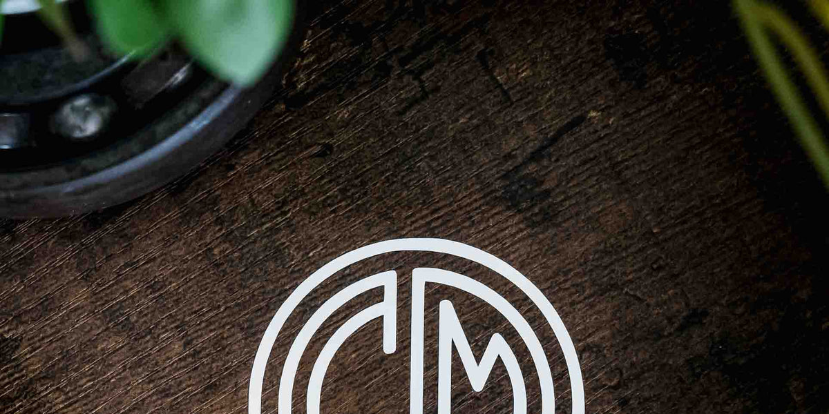 C&M. Mini.Roundel. White. Script. Sticker – Cult of Machine