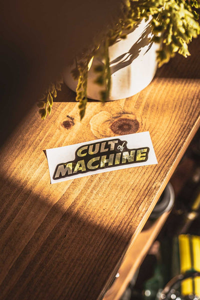 Cult Of Machine. Silver With Black. Sticker – Cult of Machine